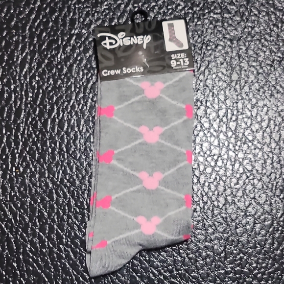 Disney | Underwear & Socks | Disney Gray And Pink Mickey Mouse Socks ...